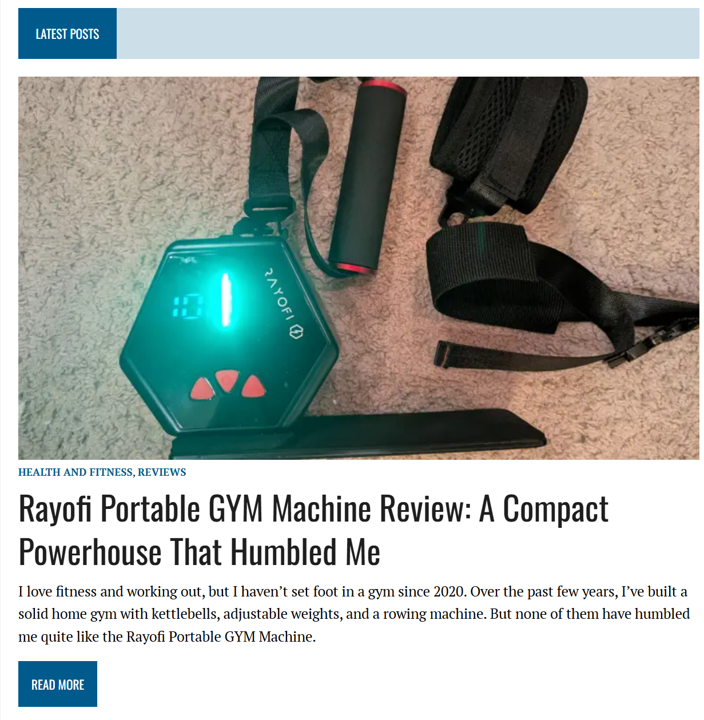 Professional review of the Rayofi Portable Gym Machine